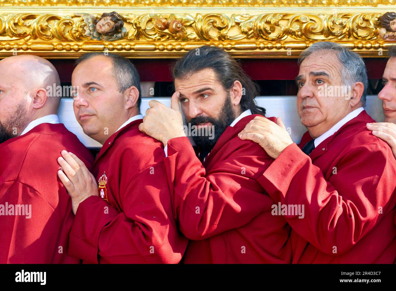 Andalusia Spain. Procession at the Semana Santa (Holy week) in Malaga ...