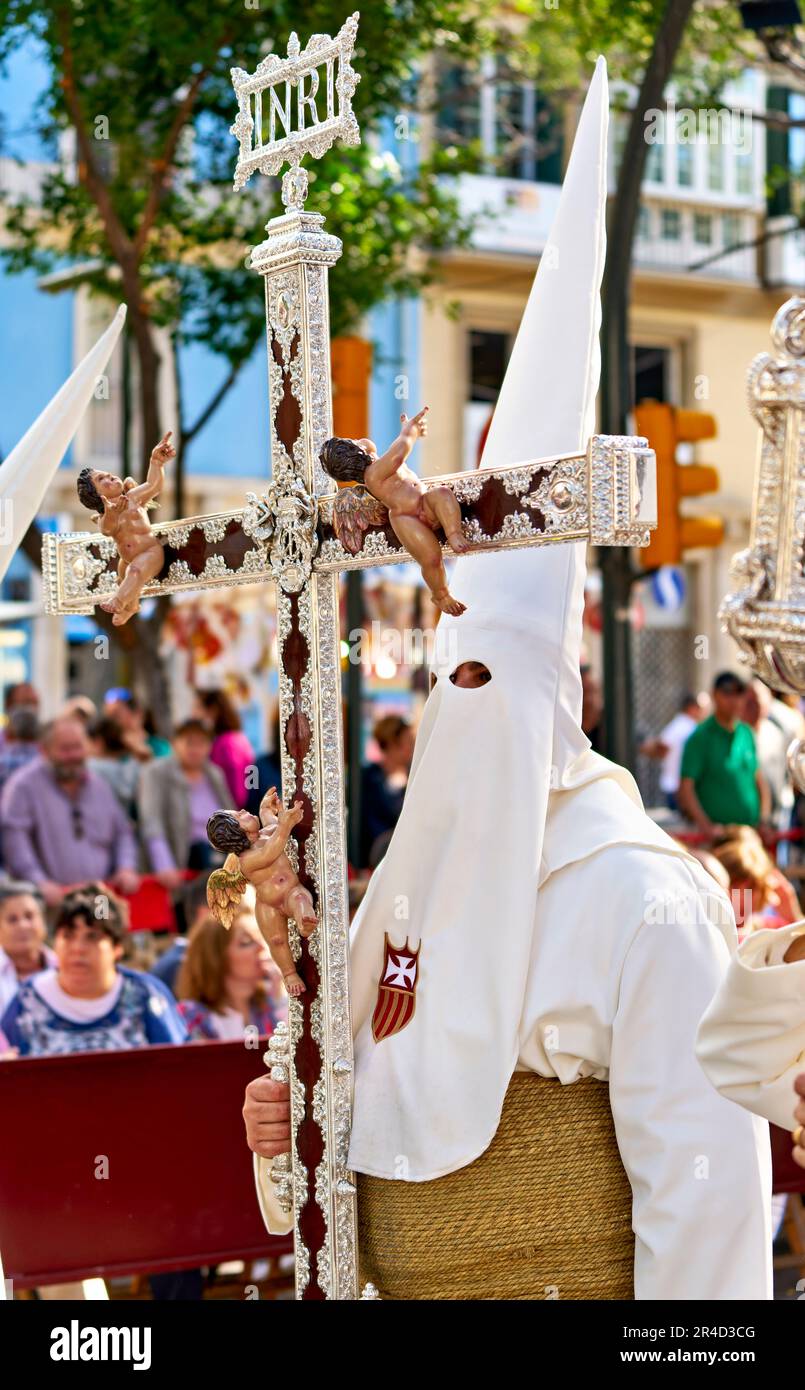 Andalusia Spain. Procession at the Semana Santa (Holy week) in Malaga ...
