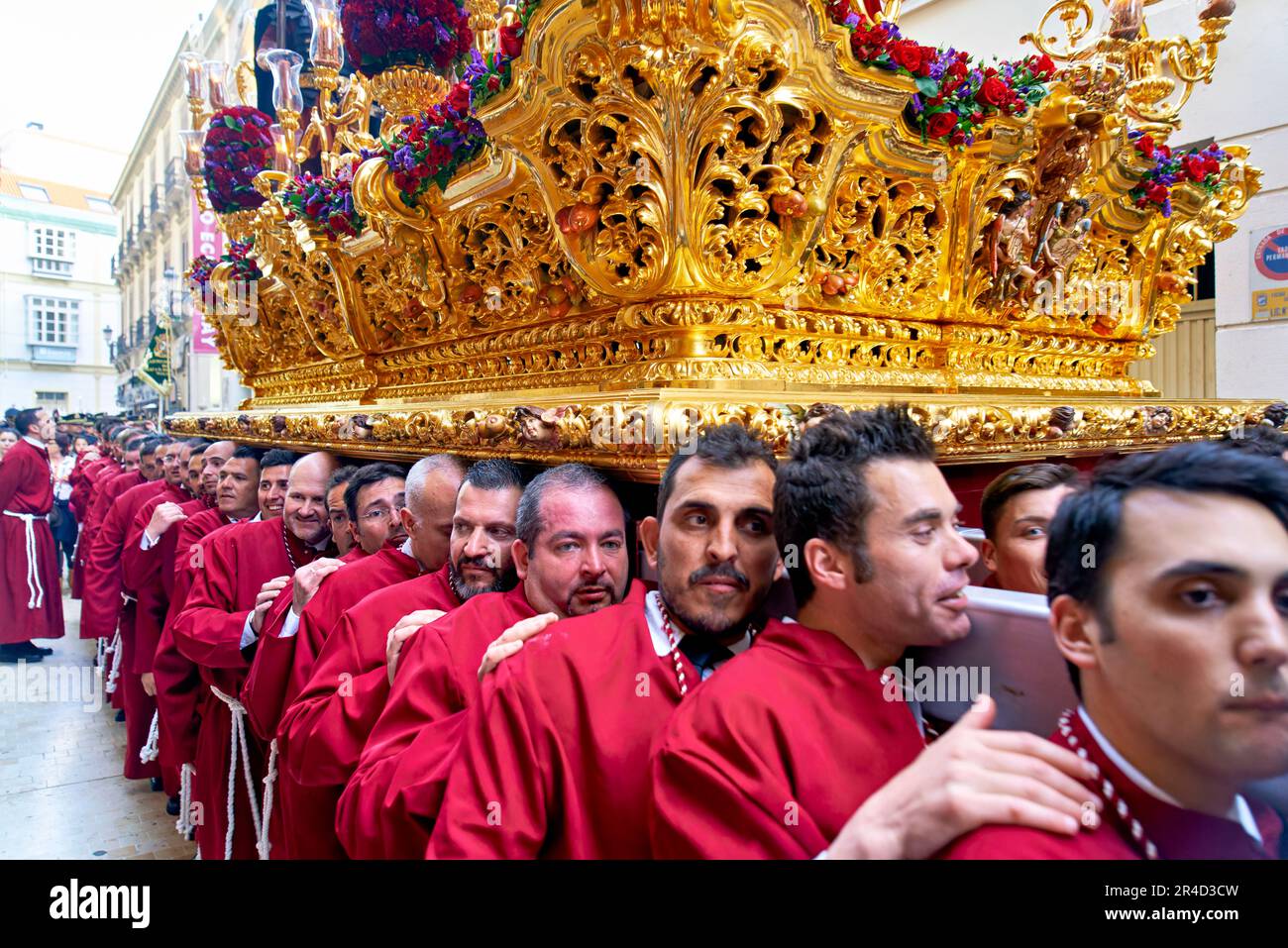 Andalusia Spain. Procession at the Semana Santa (Holy week) in Malaga ...