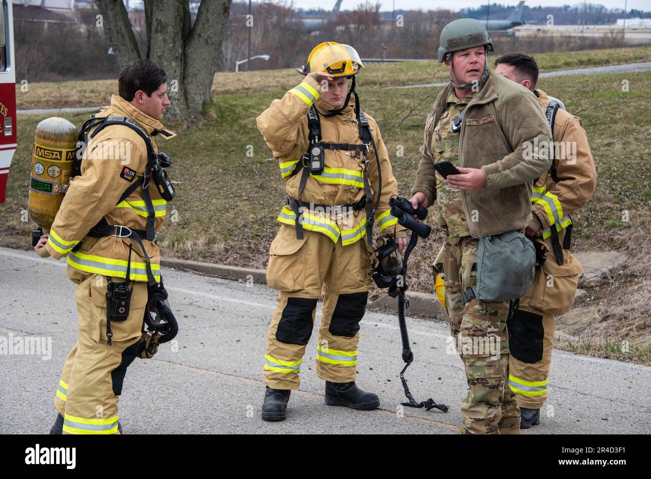 The 171st Air Refueling Wing’s Fire Emergency Services Flight arrives ...