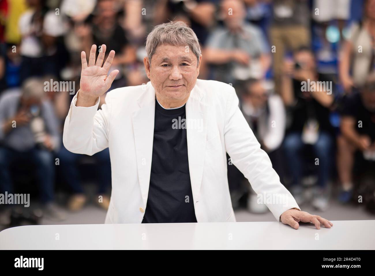 Director Takeshi Kitano poses for photographers at the photo call for ...