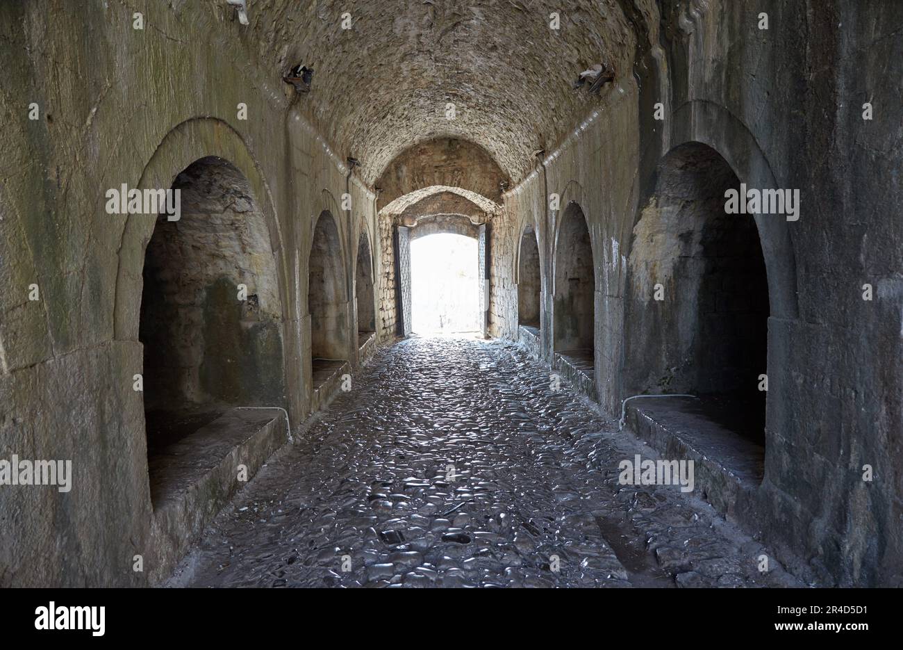 Rozafa Castle, a historic medieval fortress and castle in Shkoder city ...
