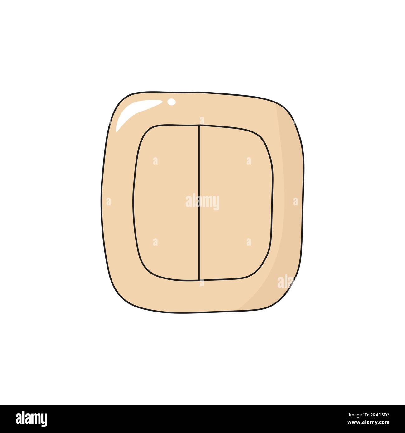 Cartoon flat illustration of light switch on and off. Electricity ...