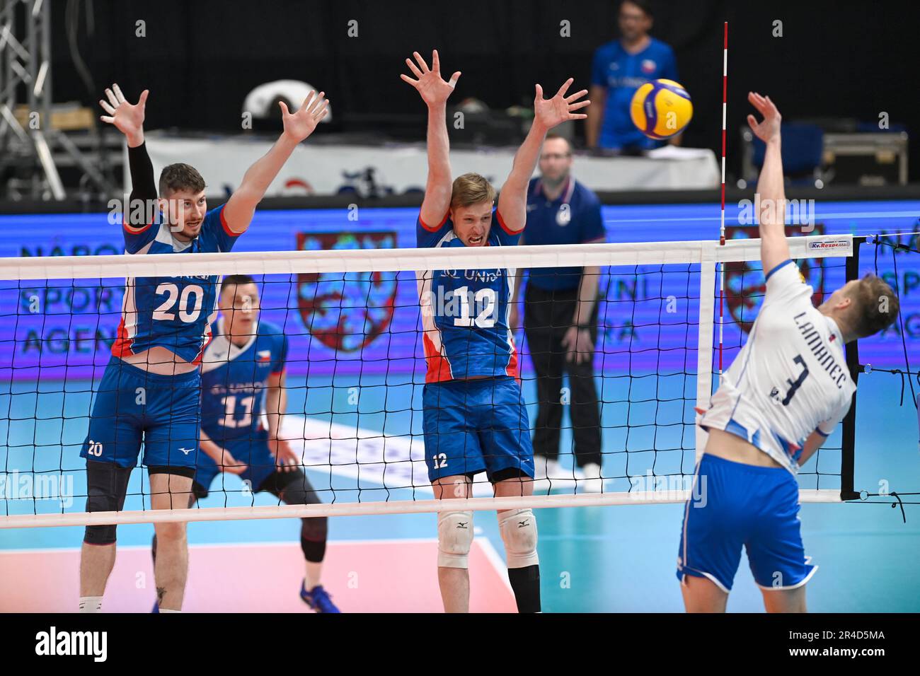 Zlin, Czech Republic. 27th May, 2023. From left Petr Spulak, Martin ...
