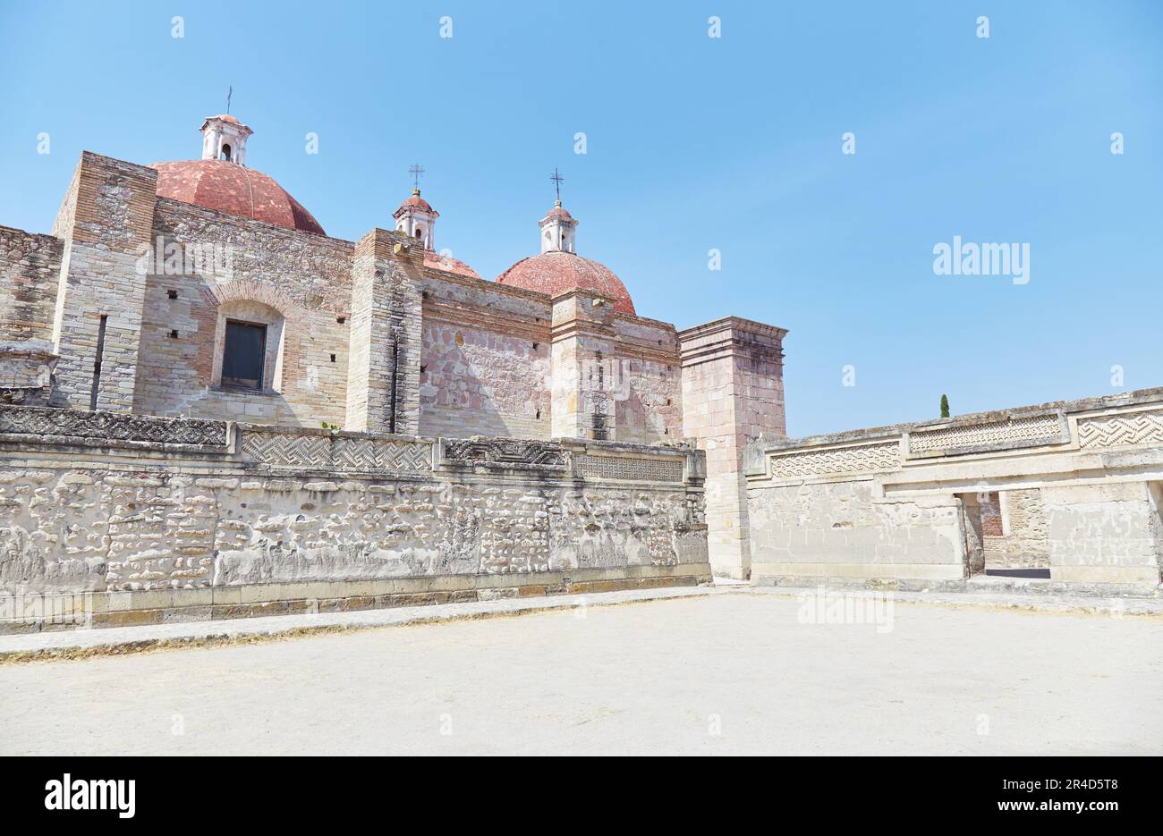 The unique ruins of Mitla, in Oaxaca, Mexico, was a Zapotec and Mixtec city known for its ...