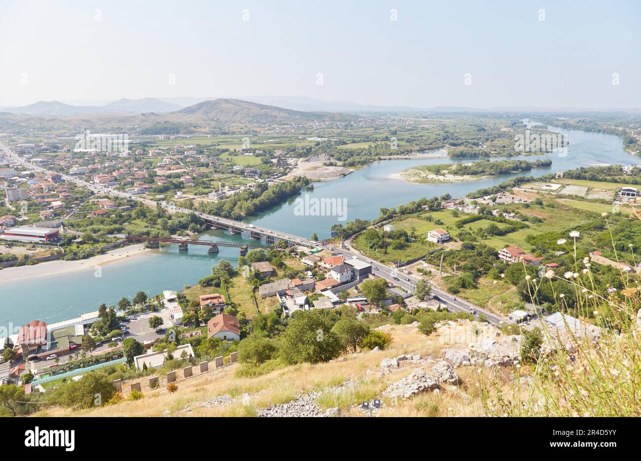 Rozafa Castle, a historic medieval fortress and castle in Shkoder city ...