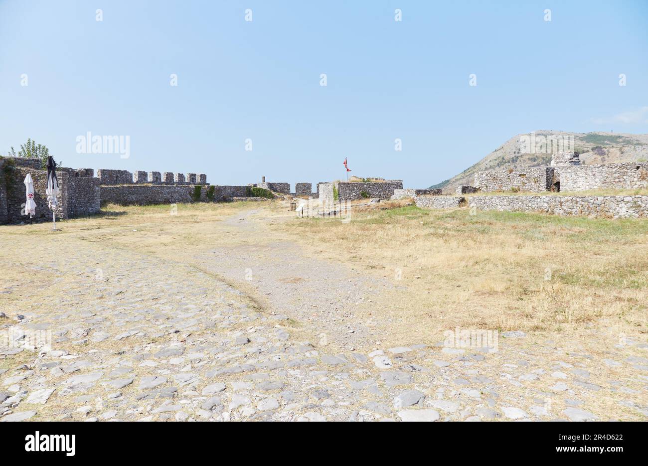 Rozafa Castle, a historic medieval fortress and castle in Shkoder city ...