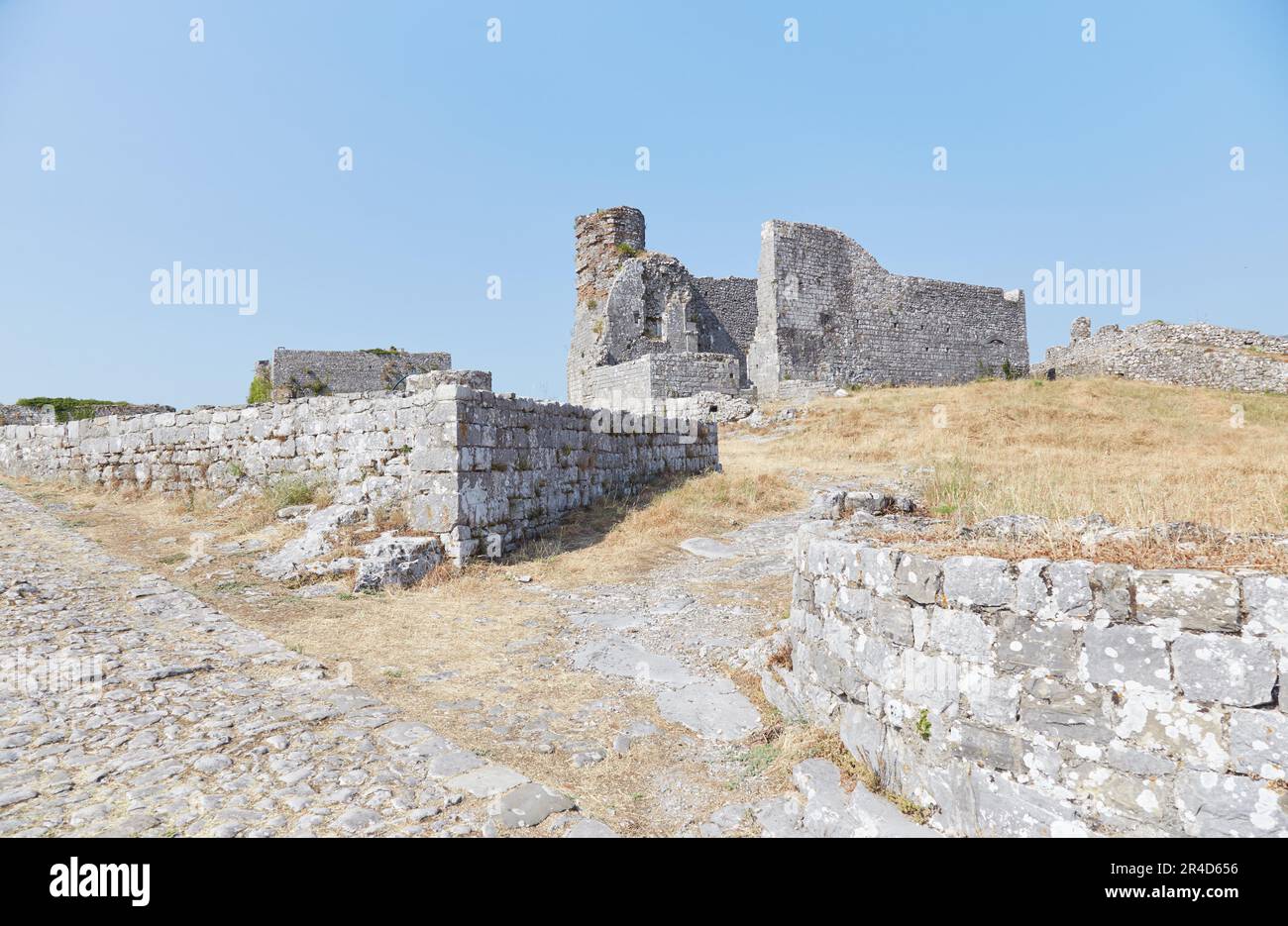Rozafa Castle, a historic medieval fortress and castle in Shkoder city ...