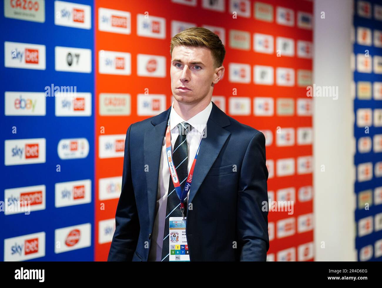 Coventry City's Ben Sheaf arrives for the Sky Bet Championship play-off ...