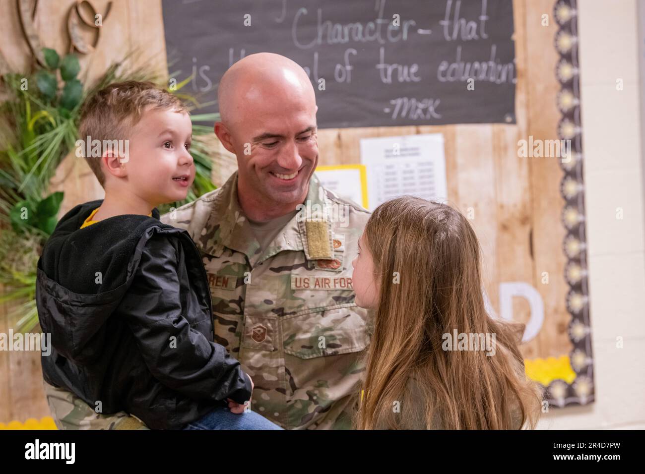 Air Force Master Sgt. Robert Van Buren, a first sergeant at the 181st ...