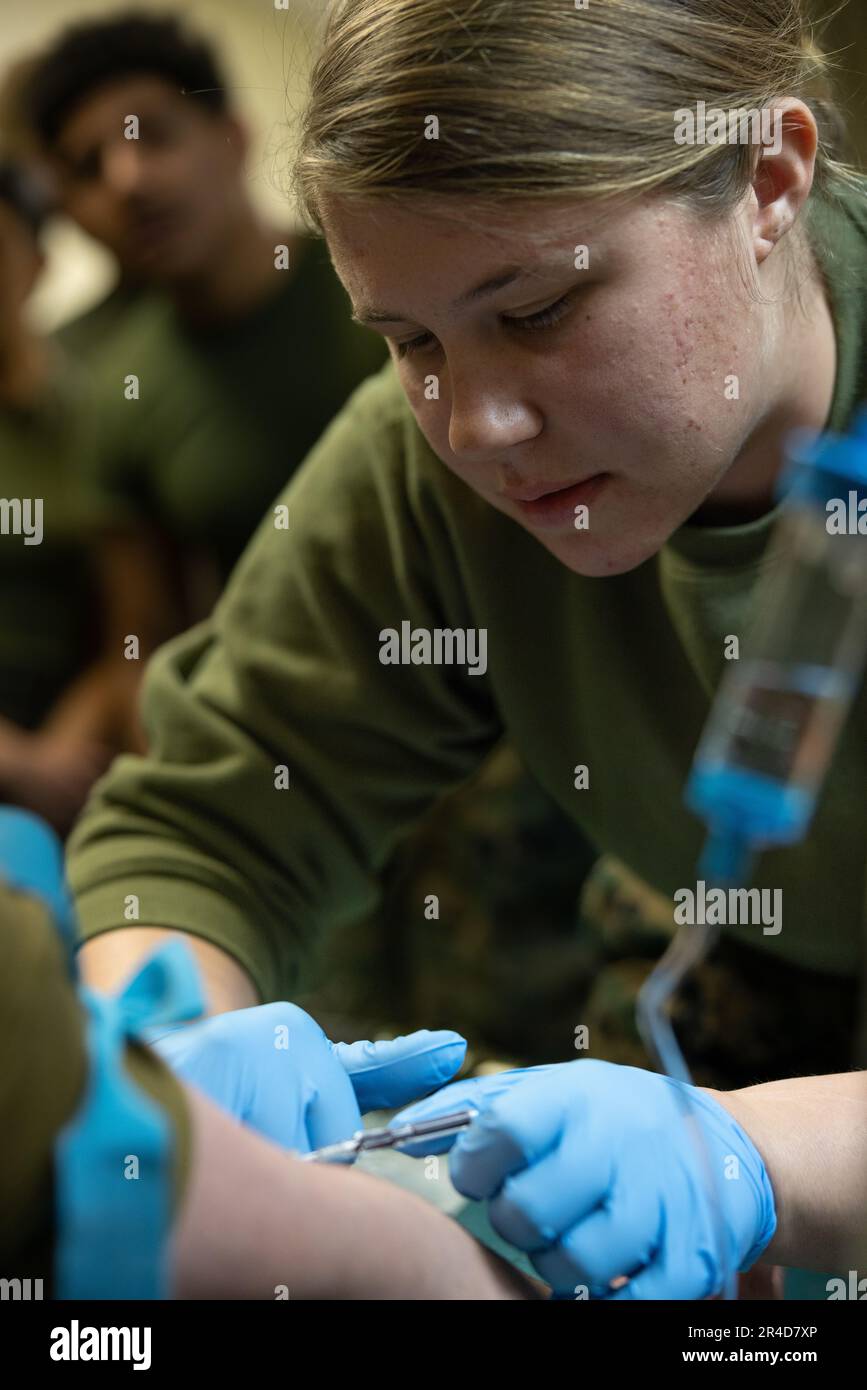 U.S. Navy Hospital Corpsman 3rd Class Nora Wold with III Marine ...