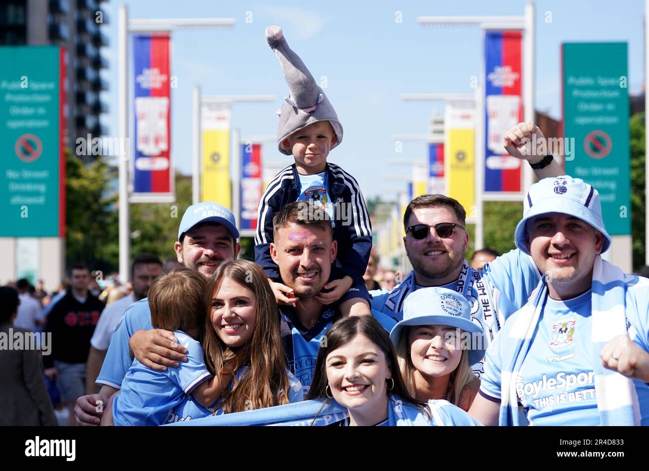 Coventry City fans arrive for the Sky Bet Championship play-off final ...