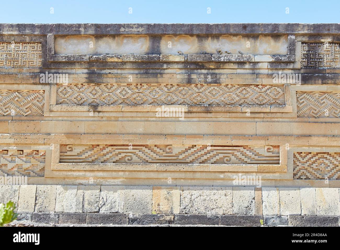 The unique ruins of Mitla, in Oaxaca, Mexico, was a Zapotec and Mixtec city known for its ...