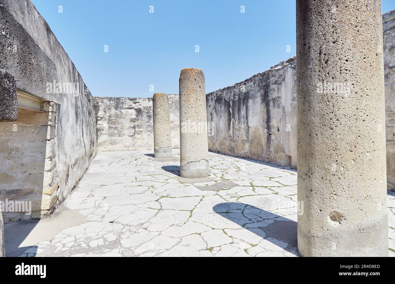 The unique ruins of Mitla, in Oaxaca, Mexico, was a Zapotec and Mixtec city known for its ...