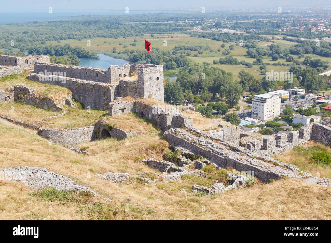 Rozafa Castle, a historic medieval fortress and castle in Shkoder city ...