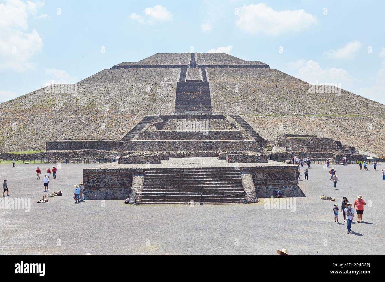 The monumental Pyramid of the Sun in Teotihuacan, Mexico, the country's ...