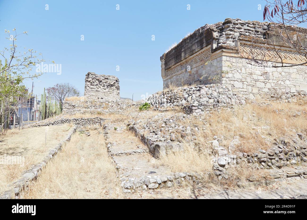The unique ruins of Mitla, in Oaxaca, Mexico, was a Zapotec and Mixtec city known for its ...