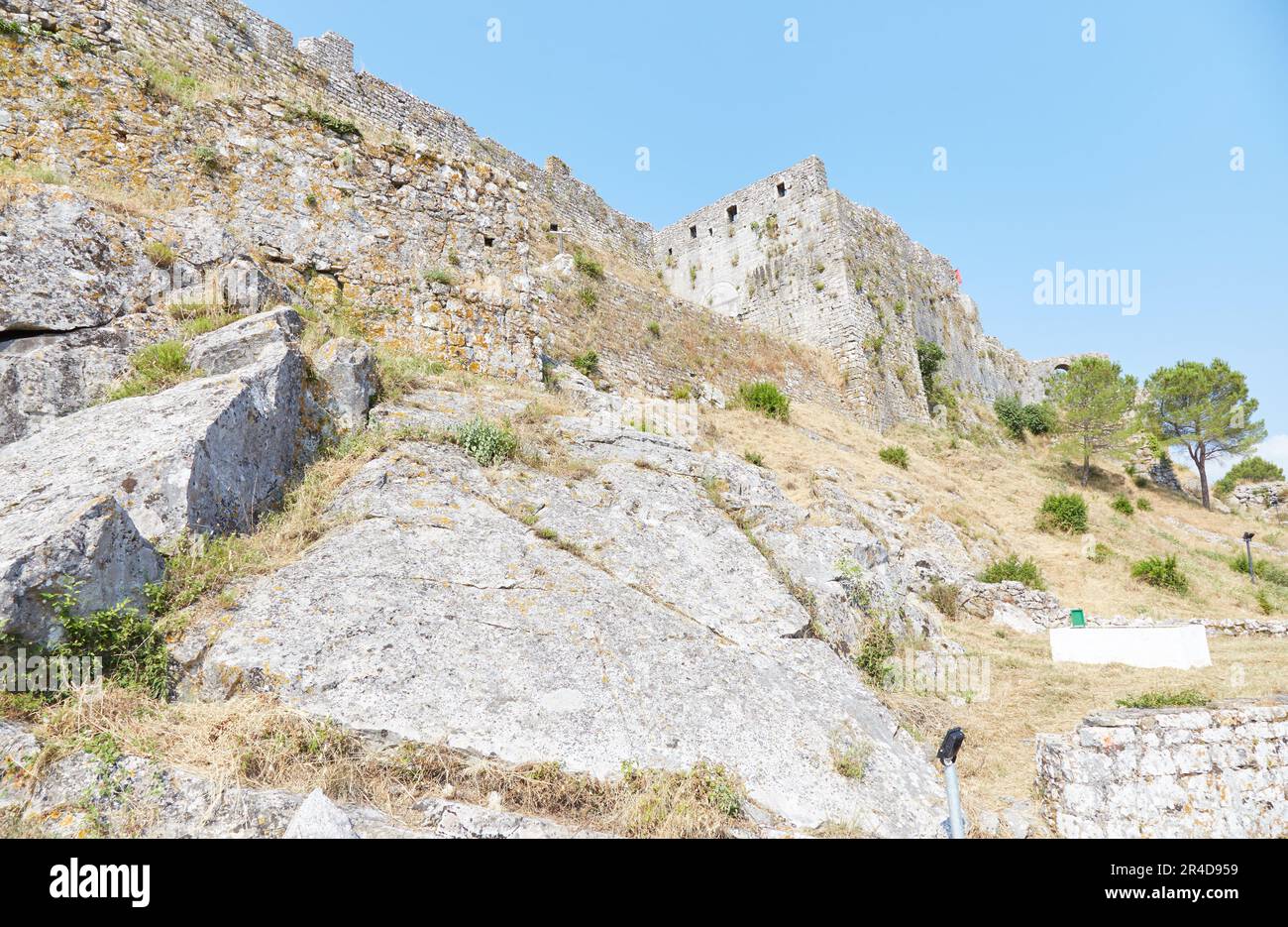 Rozafa Castle, a historic medieval fortress and castle in Shkoder city ...