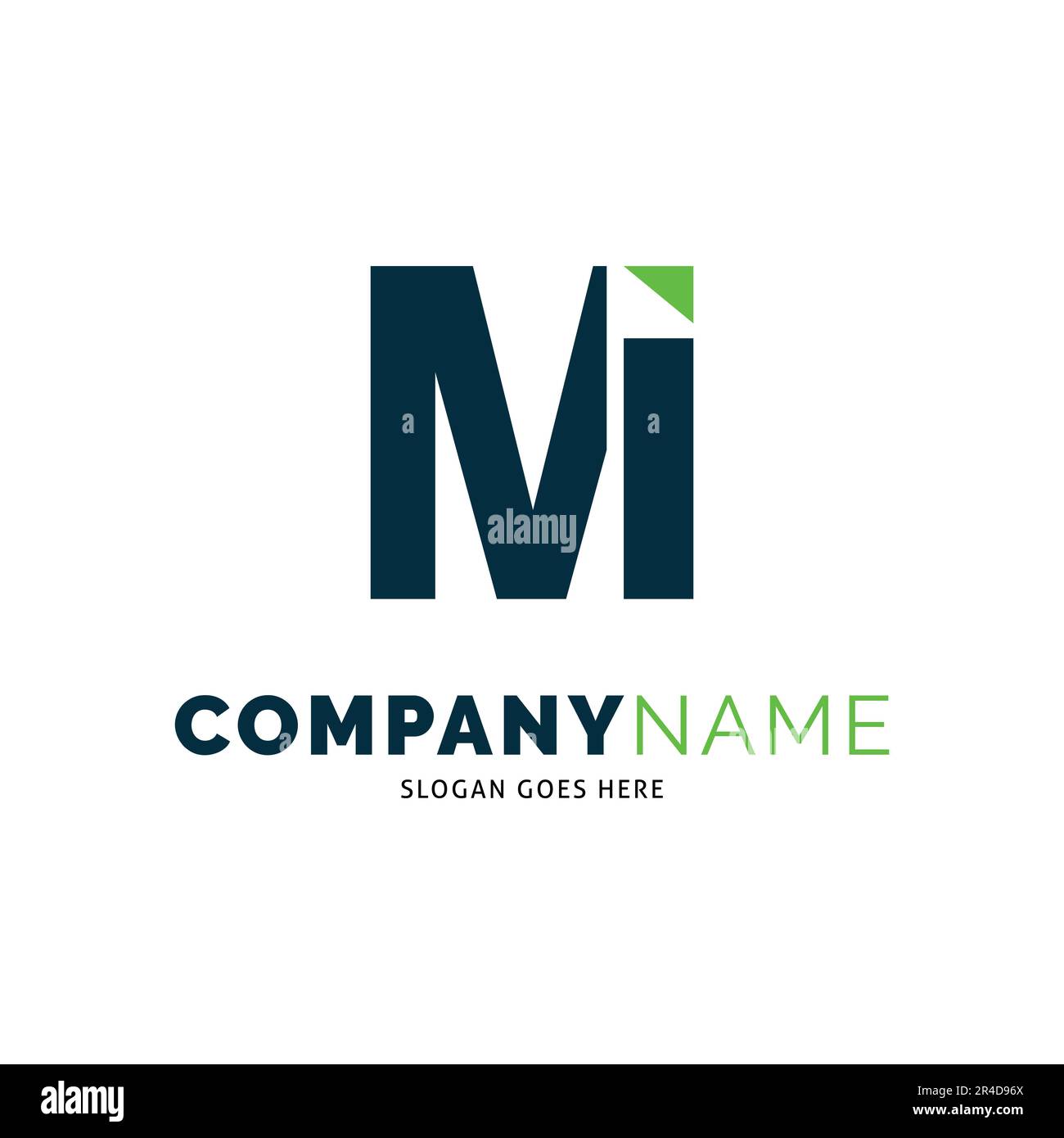 Initial Letter MI Icon Vector Logo Template Illustration Design Stock ...