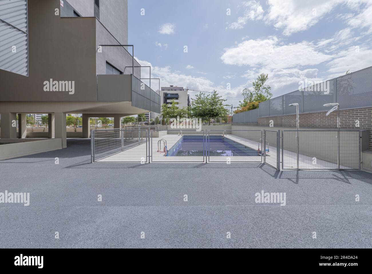 Pool of a community of neighbors in the common areas of a building ...