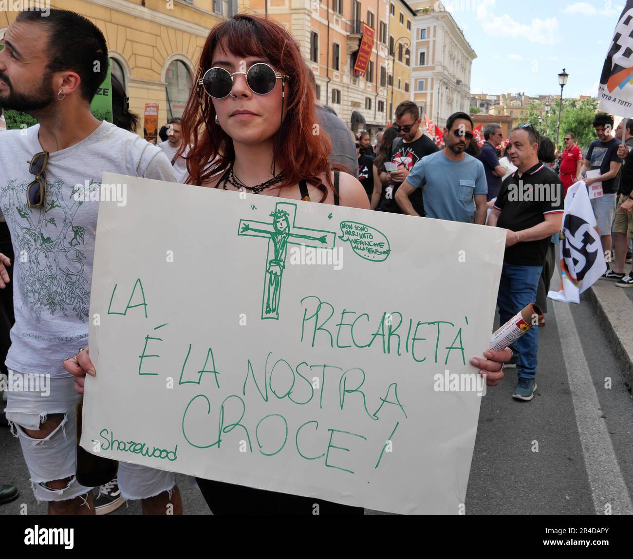 PROTEST DEMONSTRATION AGAINST PRECARIOUS WORK AND WITHOUT RIGHTS Stock ...