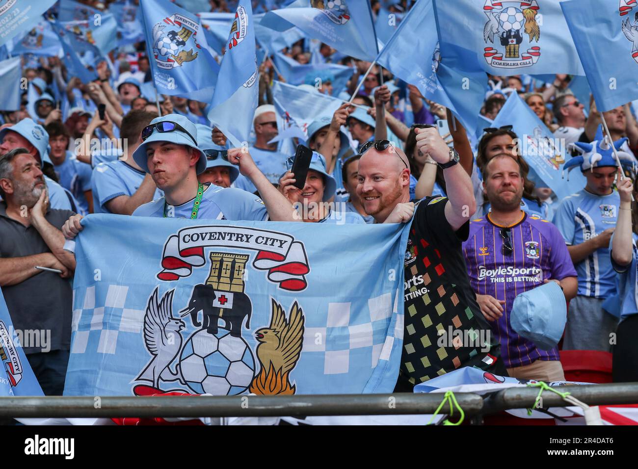 Coventry fans ahead of the Sky Bet Championship Play-Off Final match ...
