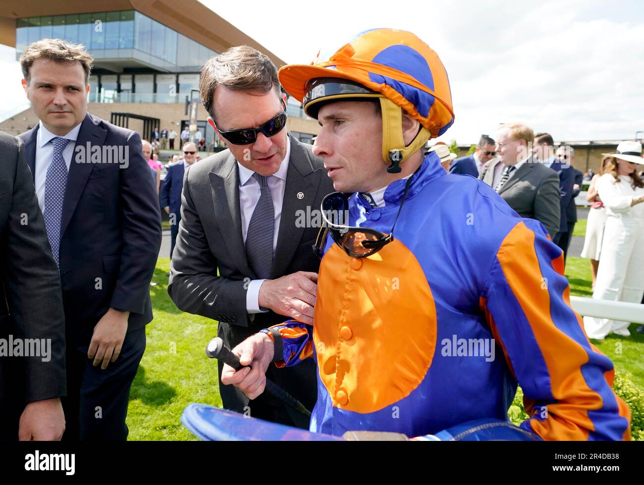 Trainer Aidan O'Brian (left) and Jockey Ryan Moore celebrate after ...