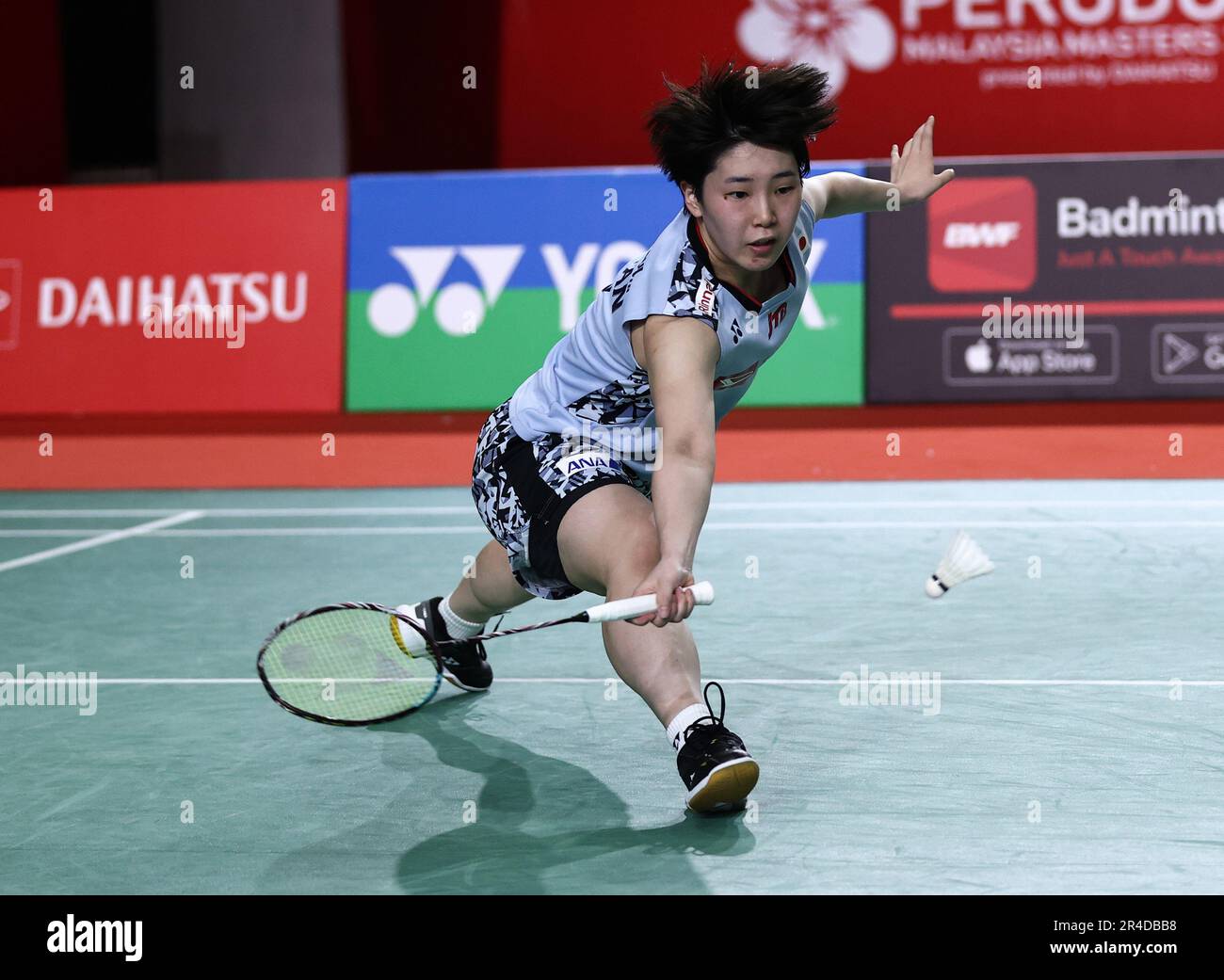 Kuala Lumpur, Malaysia. 27th May, 2023. Japan's Yamaguchi Akane hits a ...