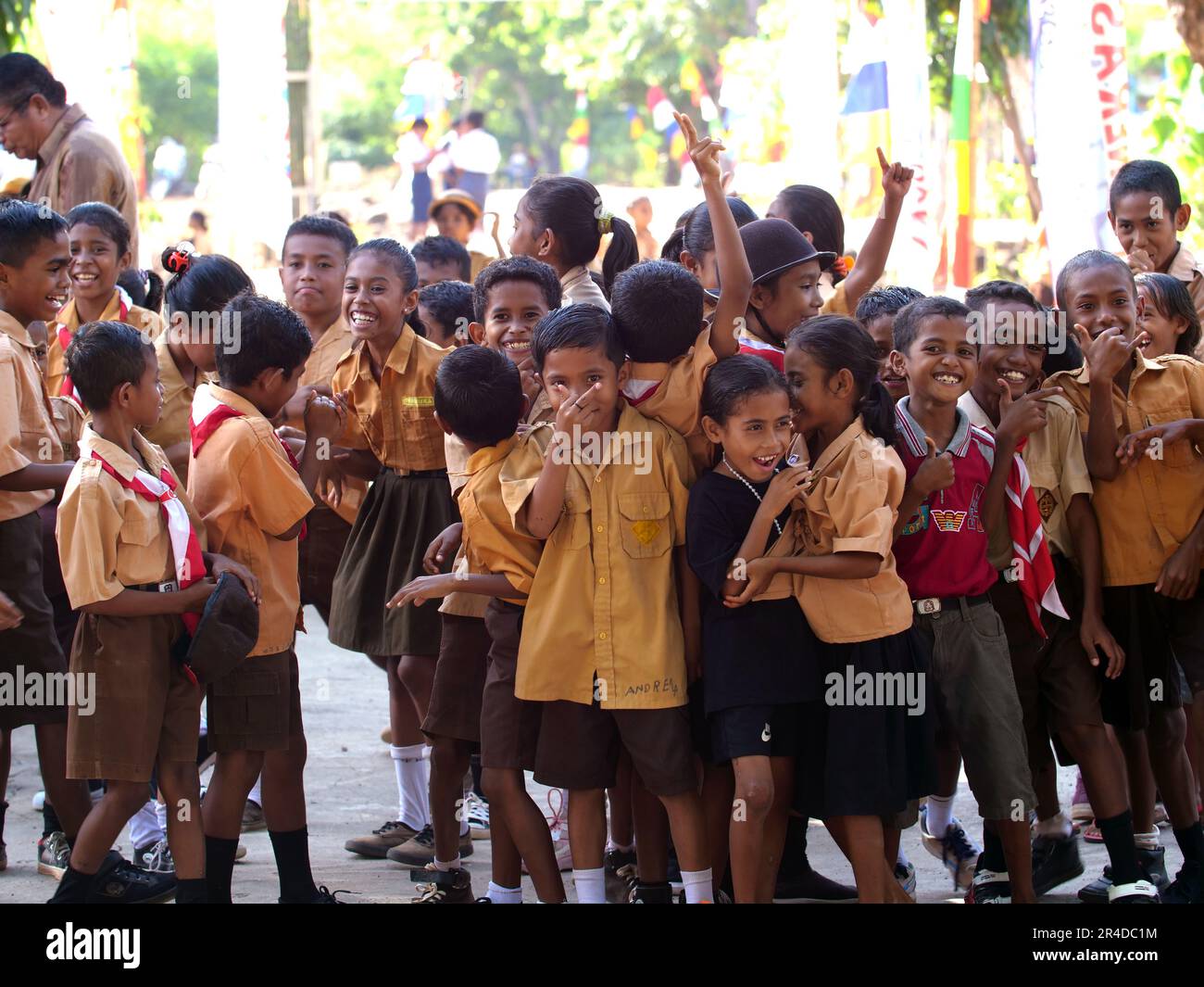 Maumere, Flores, Indonesia- May 23, 2023: a group of children in scout ...