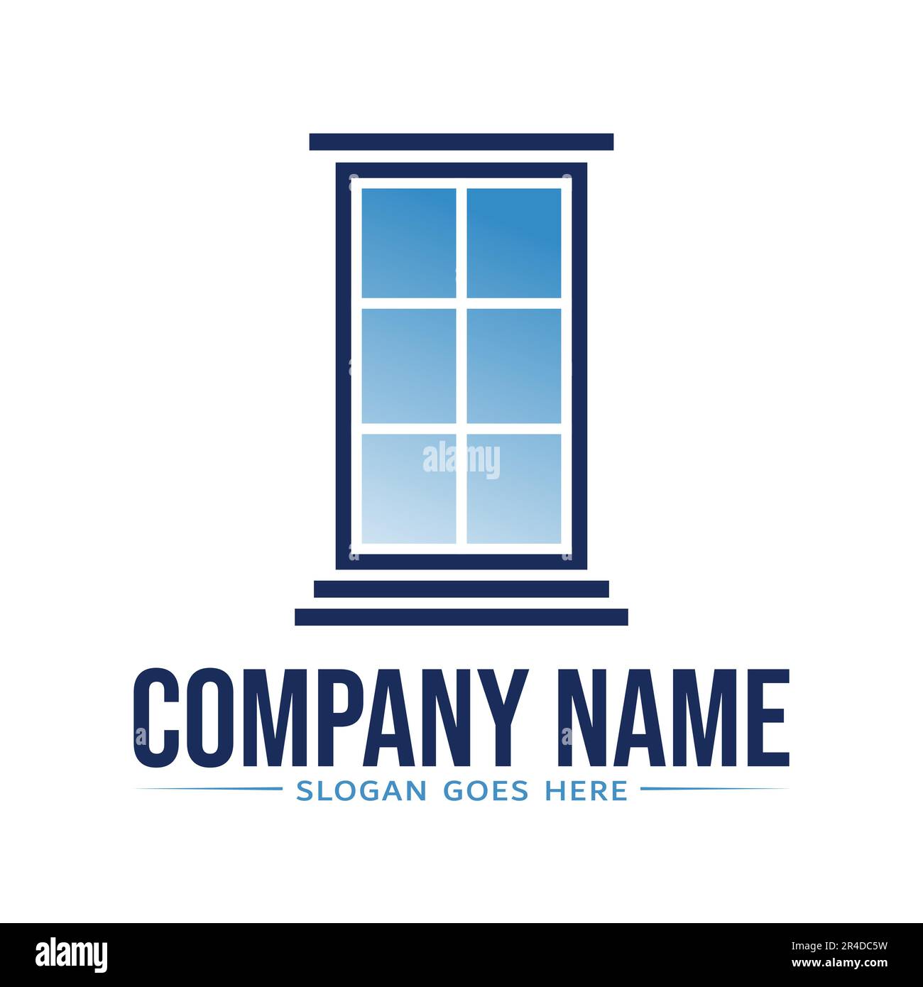 Window services logo template. Window replacement vector design on ...