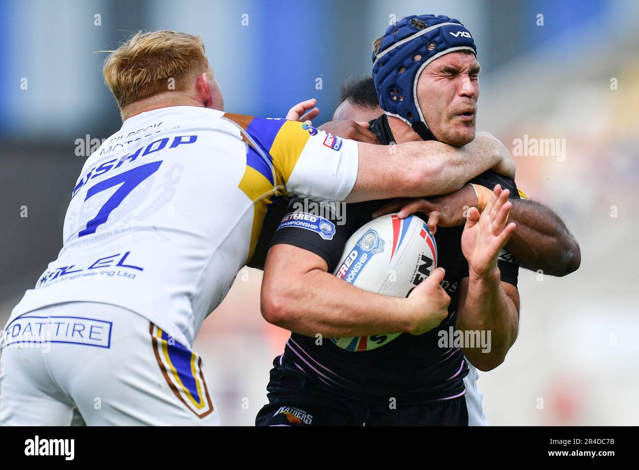 York, England - 26th May 2023 - Alex Bishop of Whitehaven tackles Luke ...