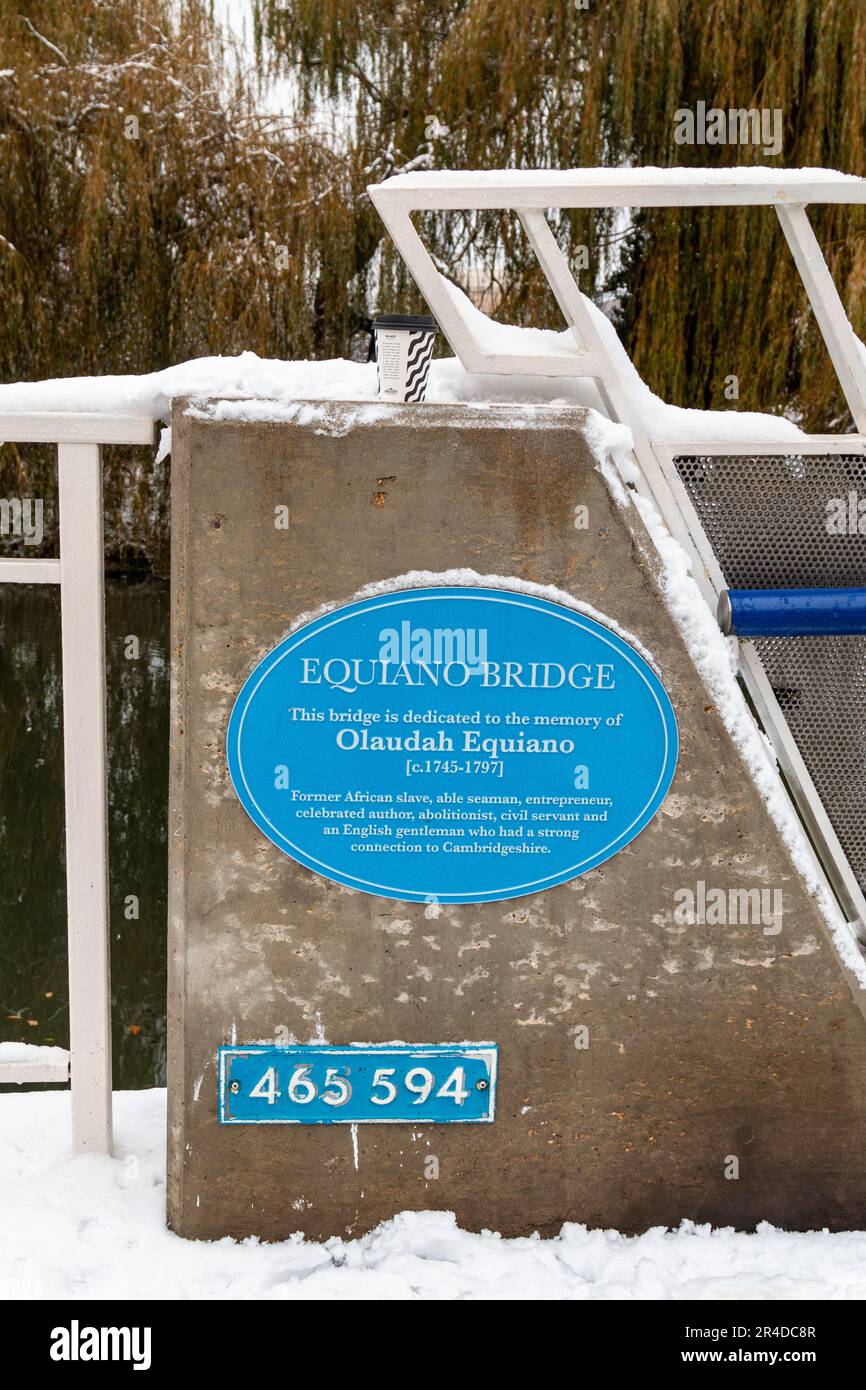 The foot and cycle bridge over the River Cam at Chesterton has been ...