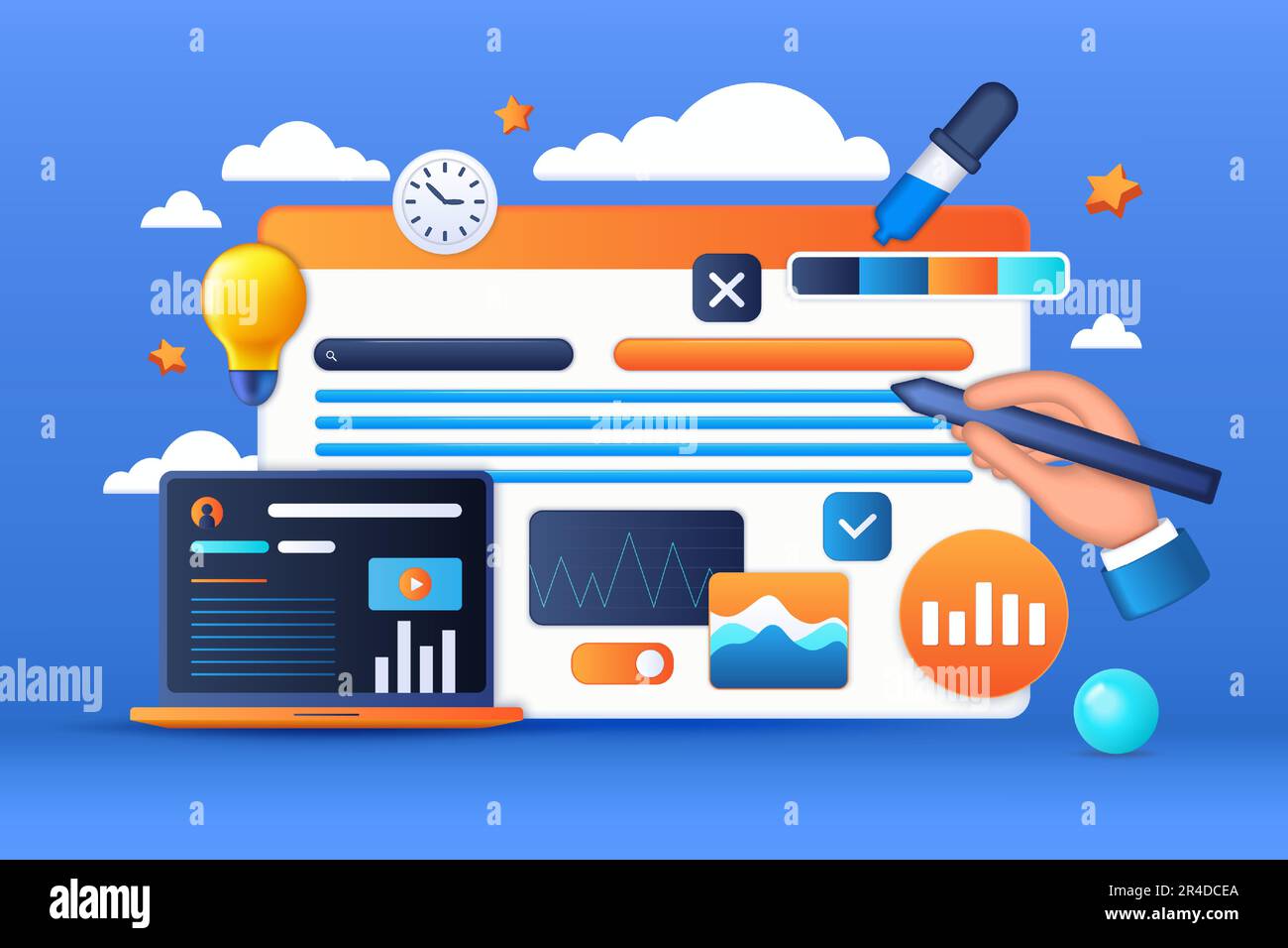 3d Graphic Design Web Ui Render Website Creating Software For