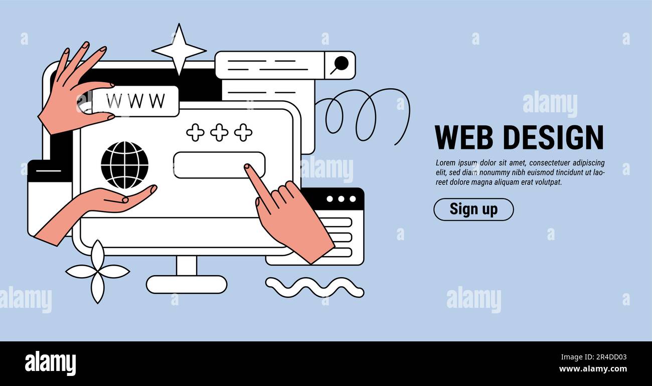Web design. Landing page. Digital computer marketing. UX UI website ...
