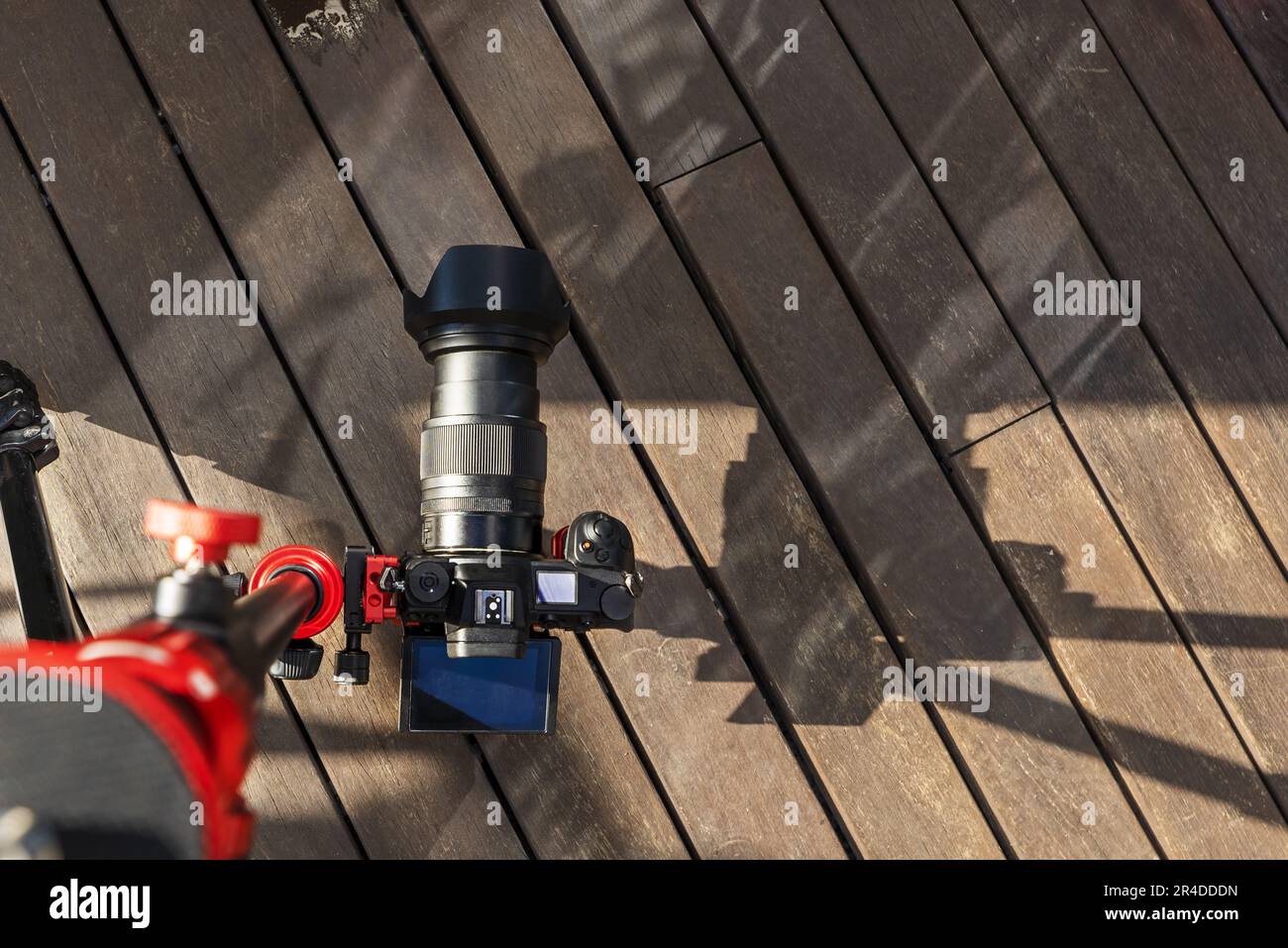 A camera held by an articulated arm to easily move it to any position ...