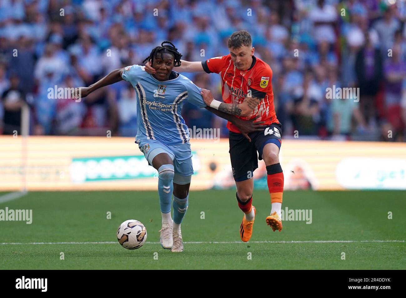 Luton Town's Alfie Doughty and Coventry City's Brooke Norton-Cuffy ...