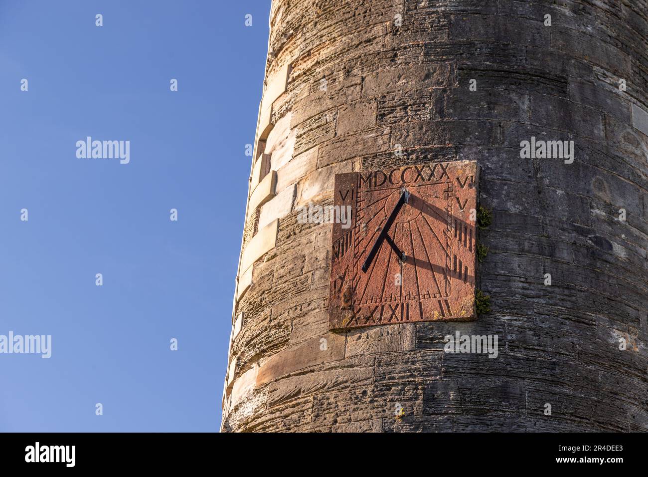 Tower with sundial in Whitehaven harbour, Cumbria, England Stock Photo ...