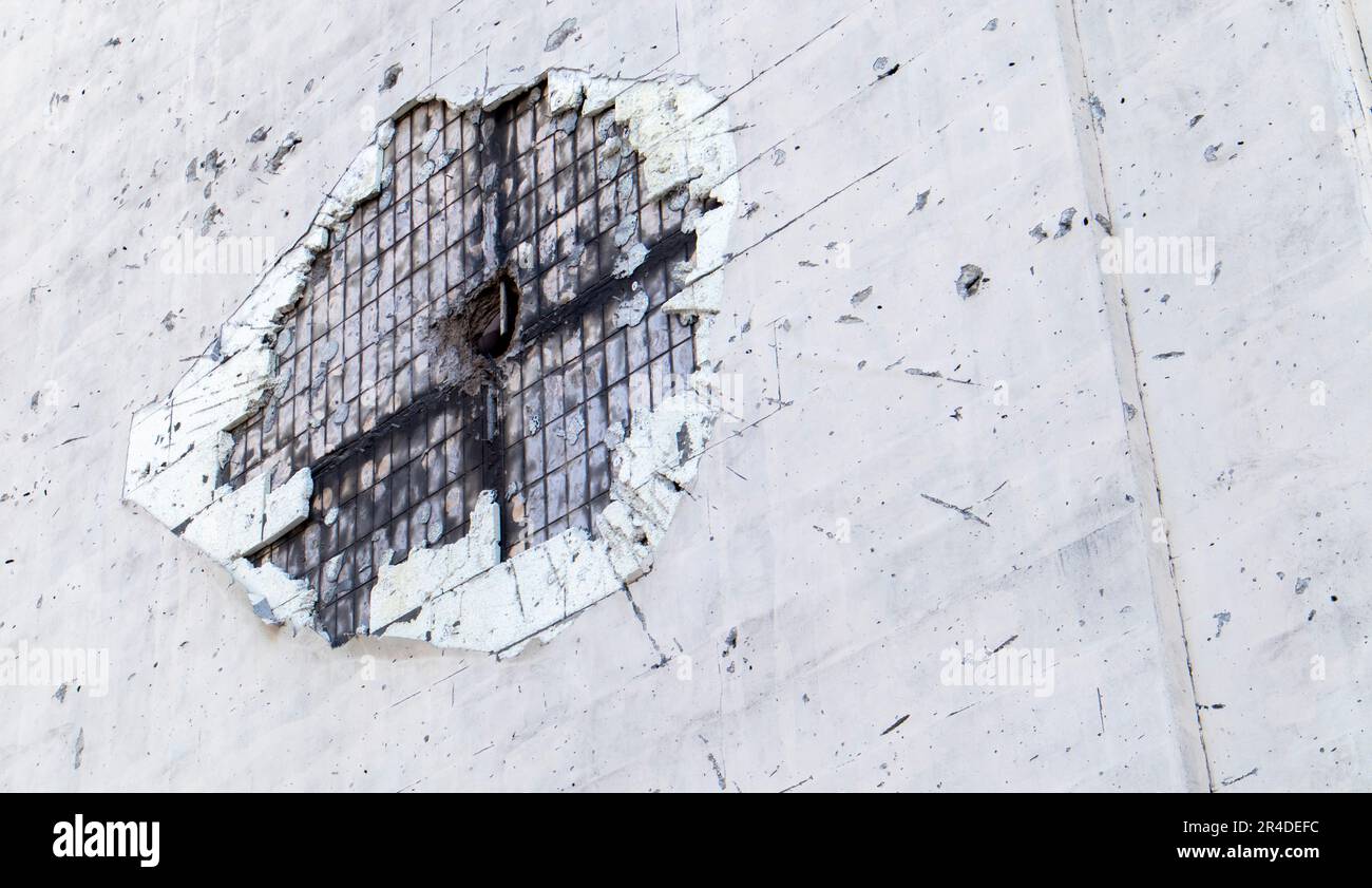 Torn by shrapnel hi-res stock photography and images - Alamy