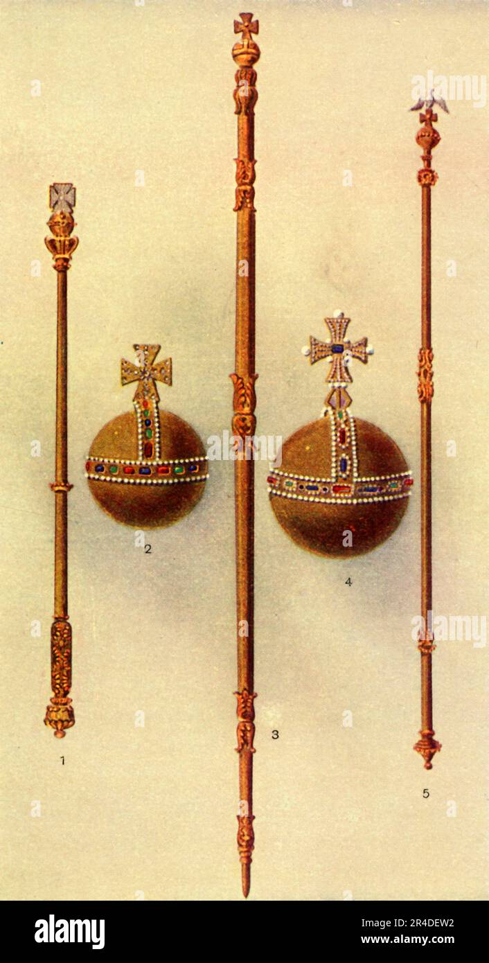 'The Regalia. - 2', c1911. 'Temporal Sceptre (Victoria); 2. The Queen ...