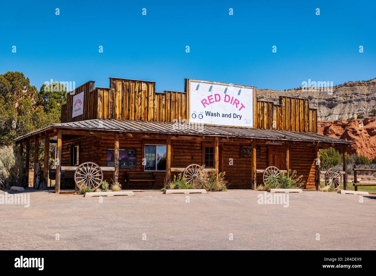 Red Dirt Wash & Dry laundromat; Kodachrome Basin State Park; Utah; USA ...
