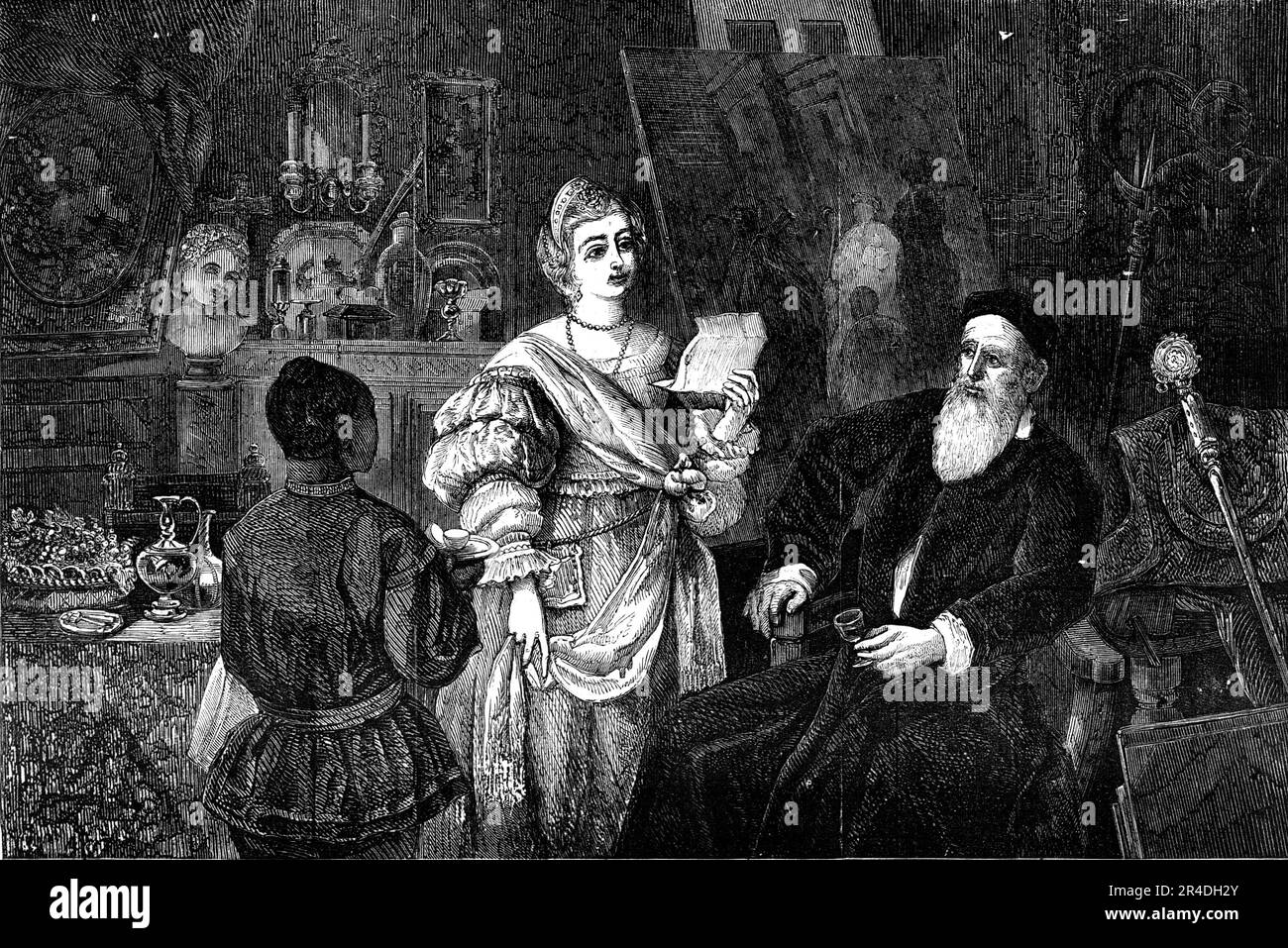 Renaissance painting gallery Black and White Stock Photos & Images - Alamy