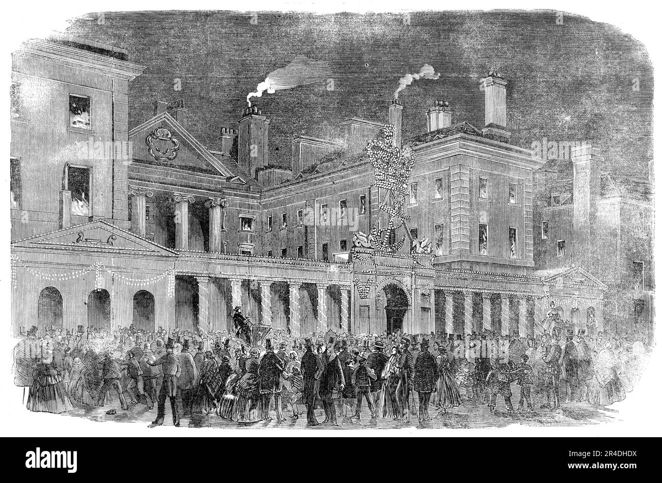 The Peace Illuminations - the Admiralty, 1856. London celebrations to ...