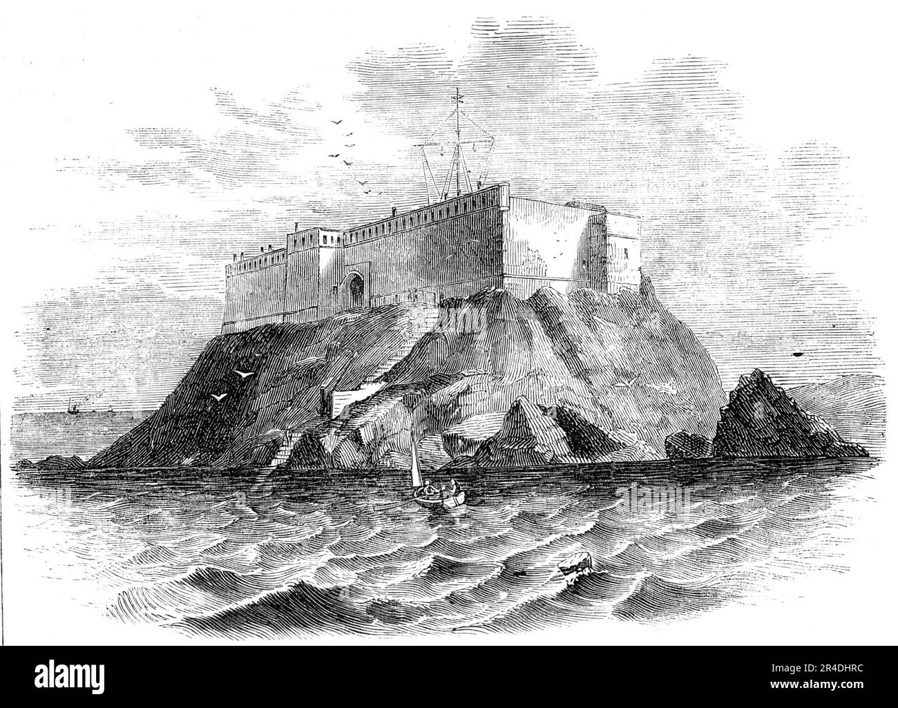 Thorn Fort, Milford Haven, [Wales], 1856. 'Thorn Island, or Thorney, is ...
