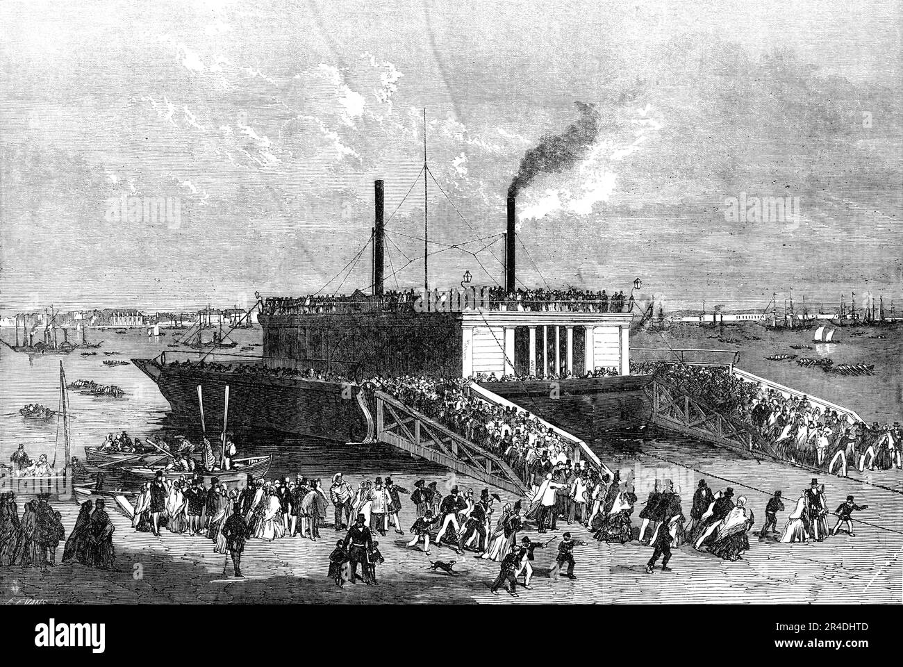 The Grand Naval Review, at Spithead: Excursionists on the Floating ...