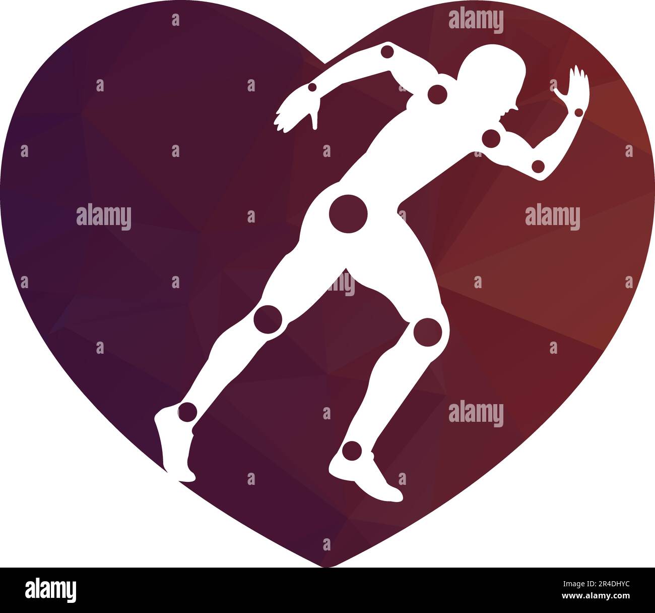 Active man, running silhouette, joint pain symbols, Logo/Icon ...