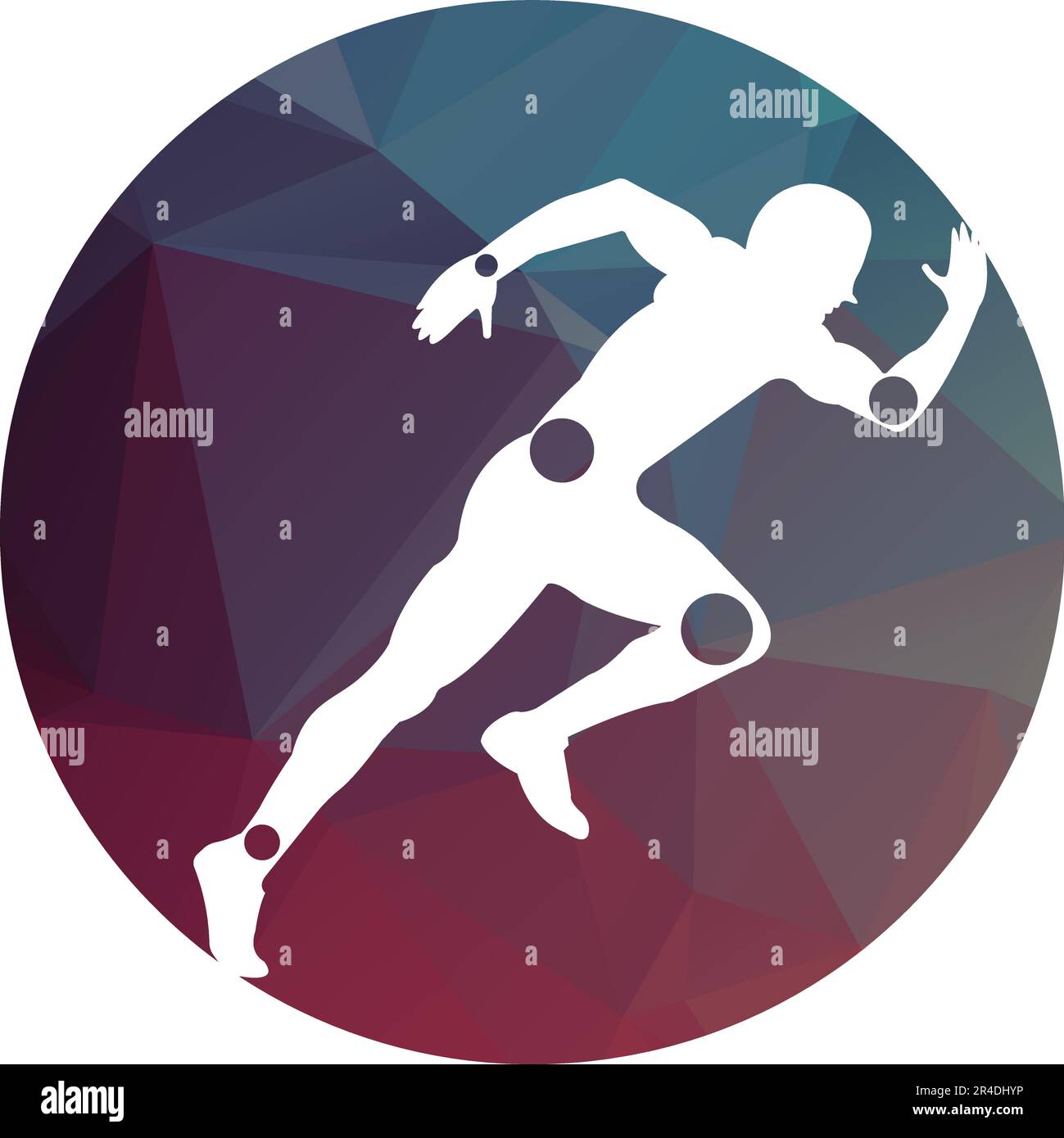 Active man, running silhouette, joint pain symbols, Logo/Icon ...