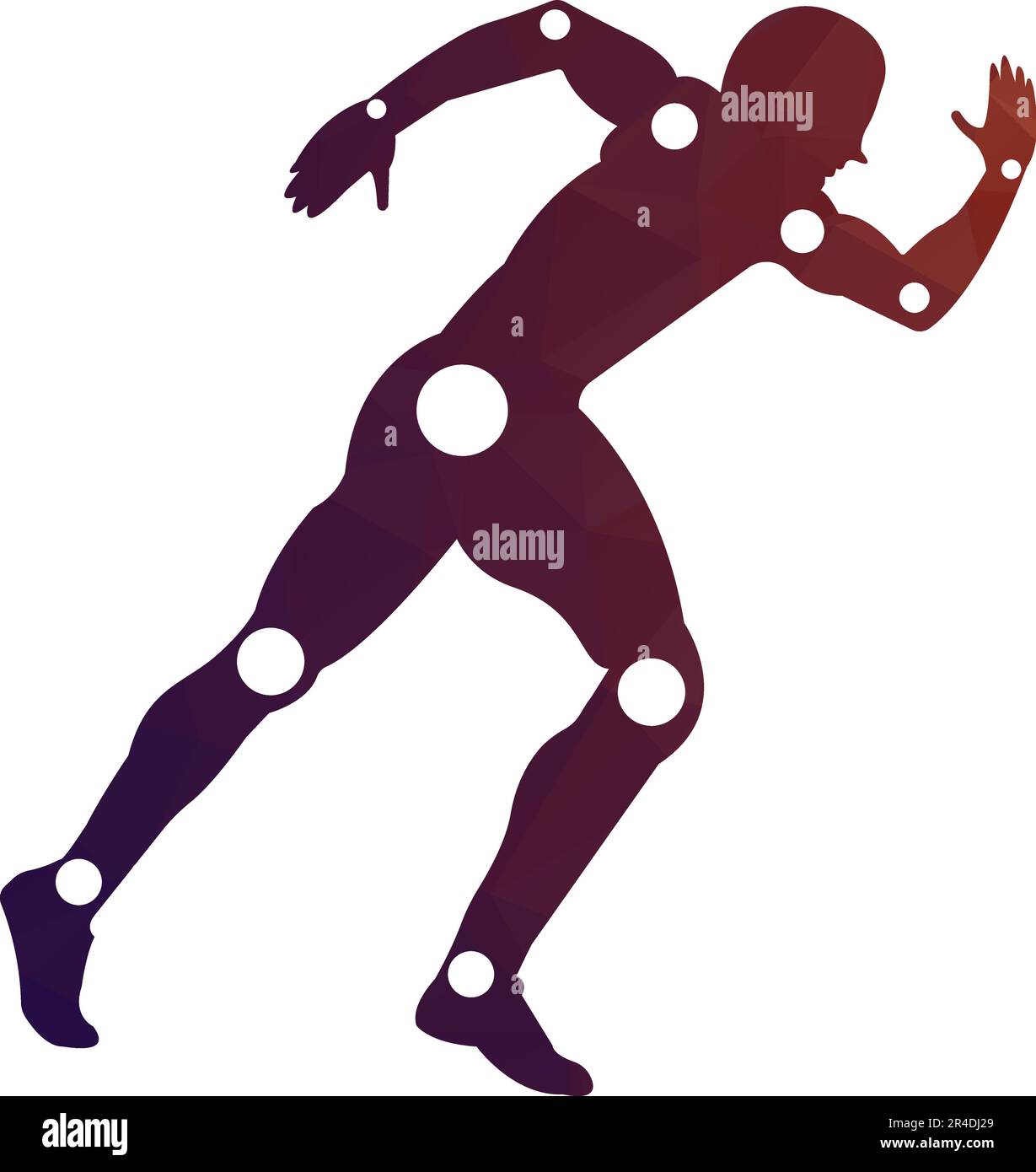 Active man, running silhouette, joint pain symbols, Logo/Icon ...