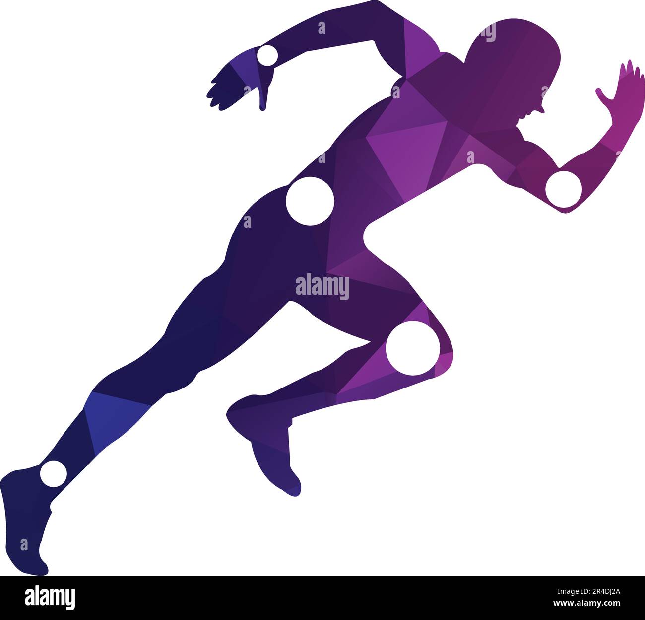 Active man, running silhouette, joint pain symbols, Logo/Icon ...