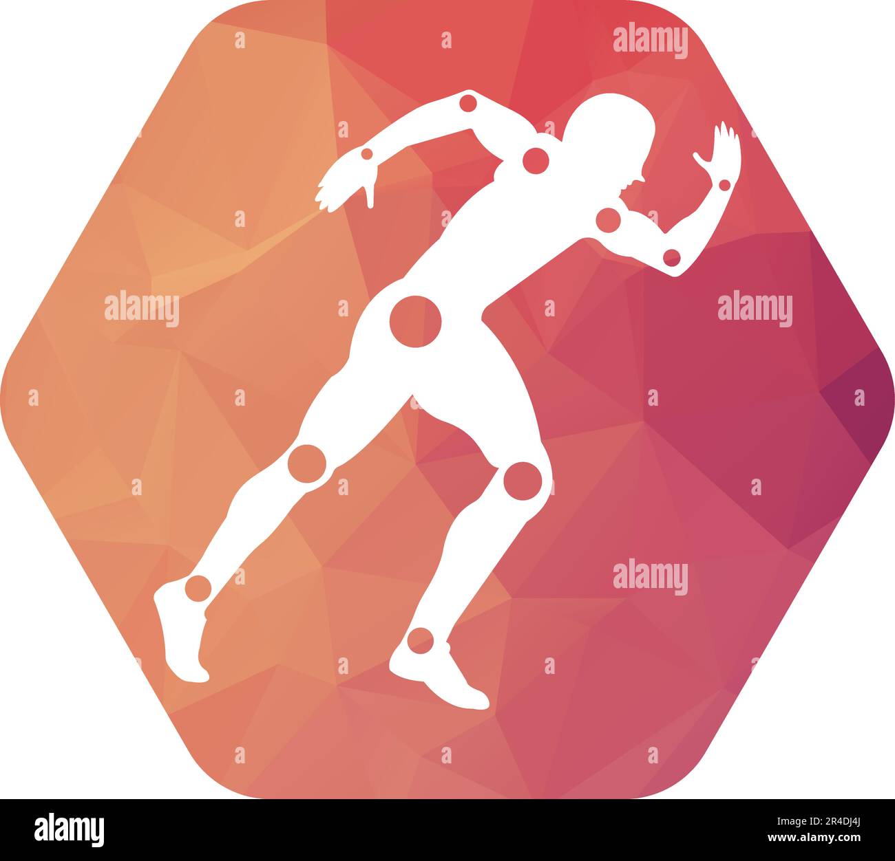 Active man, running silhouette, joint pain symbols, Logo/Icon ...