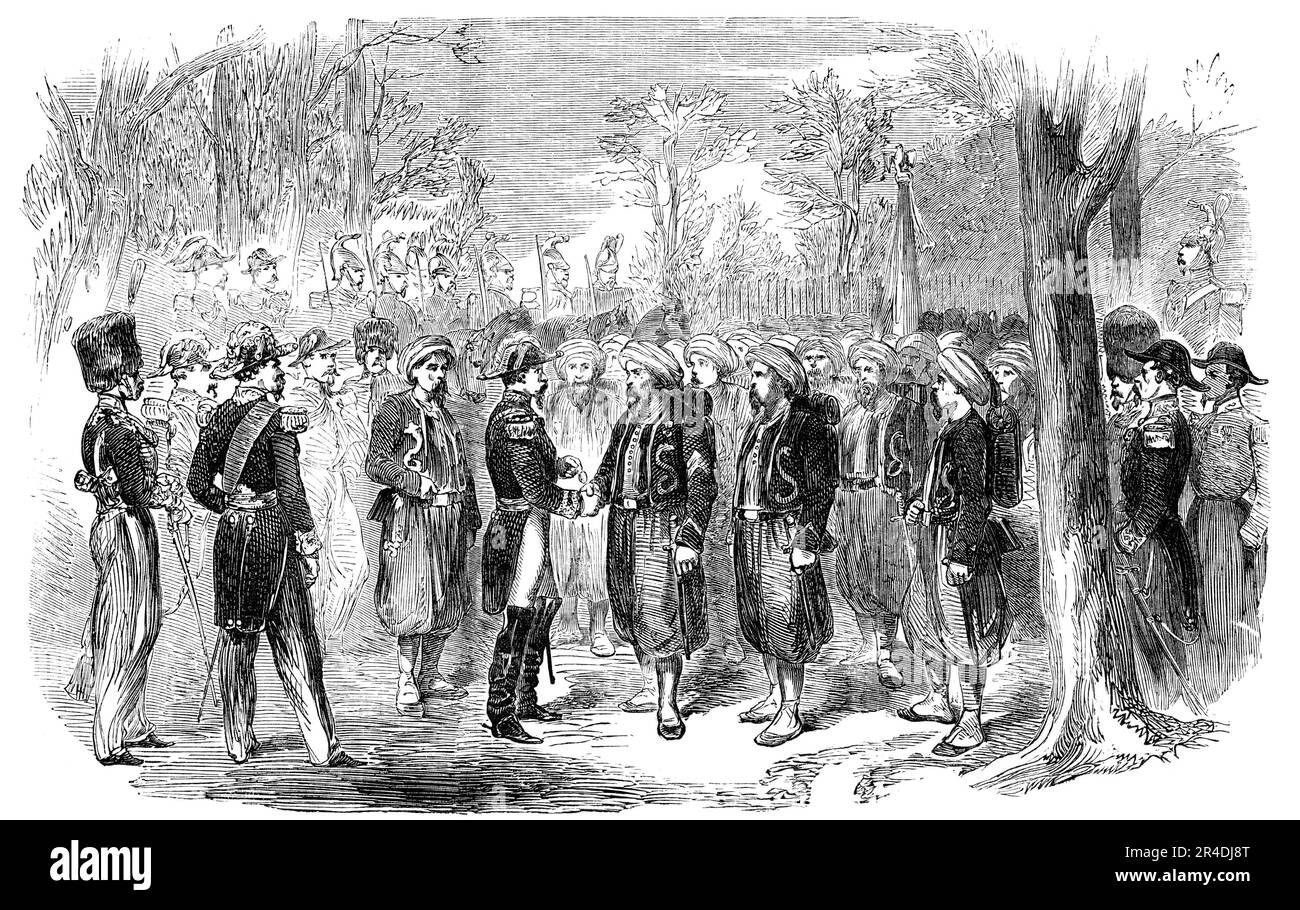 Distribution of Medals, by the Emperor of the French, to Zouaves from ...